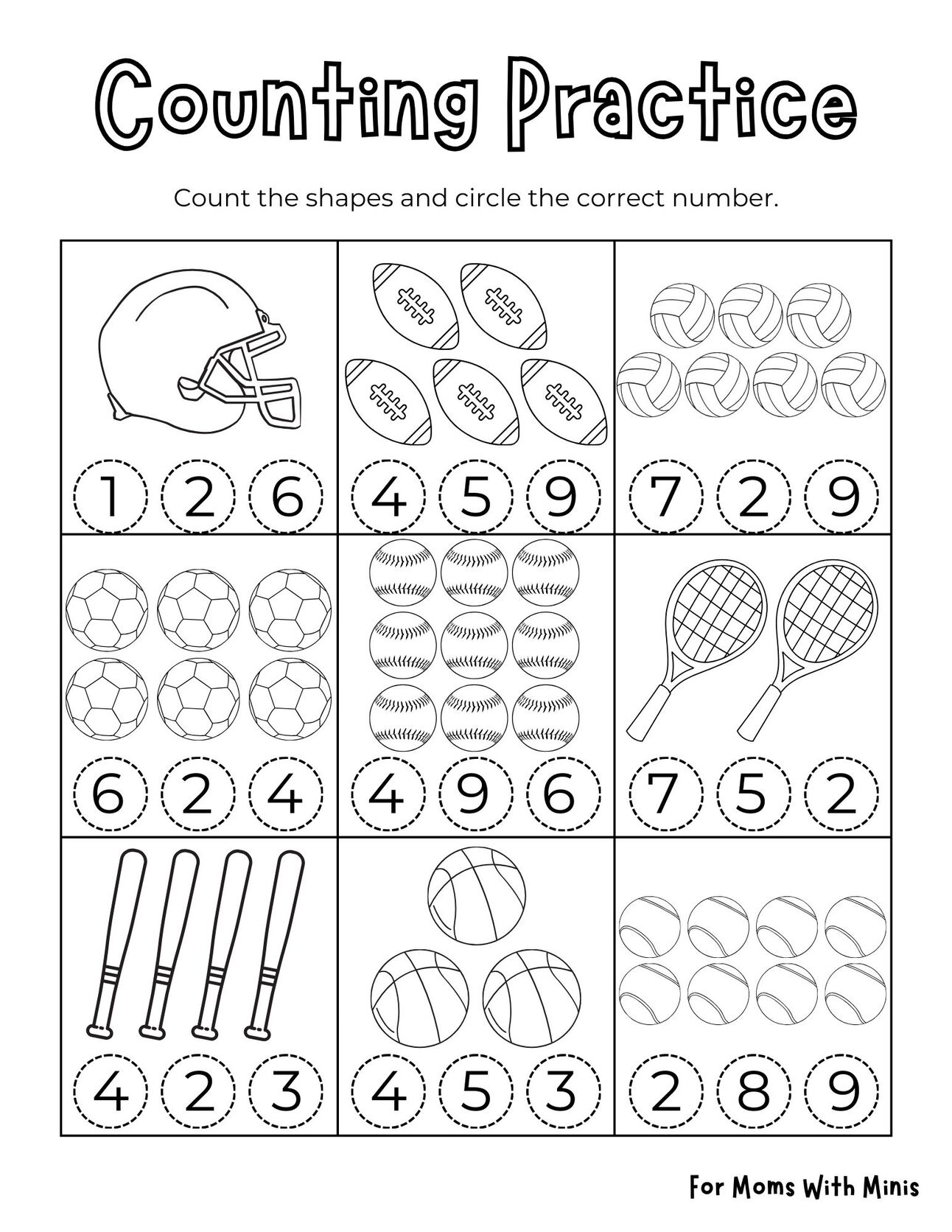 Sports Counting Practice