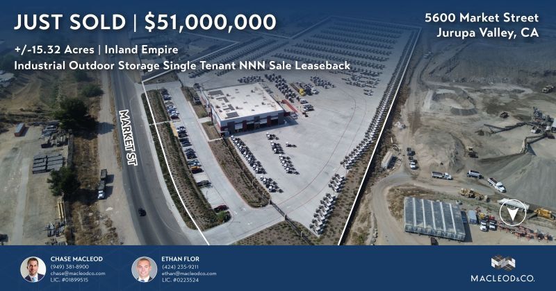 MacLeod & Co. sells 15 acre California IOS for $51M | IOS List