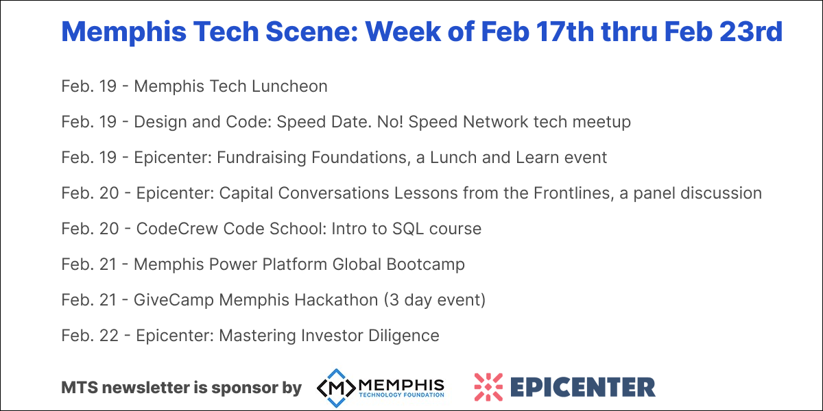 Weekly Tech Events: February 17th thru February 23rd