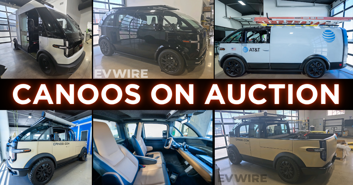 You can buy CANOO prototypes at an auction, even the pickup or a van ...
