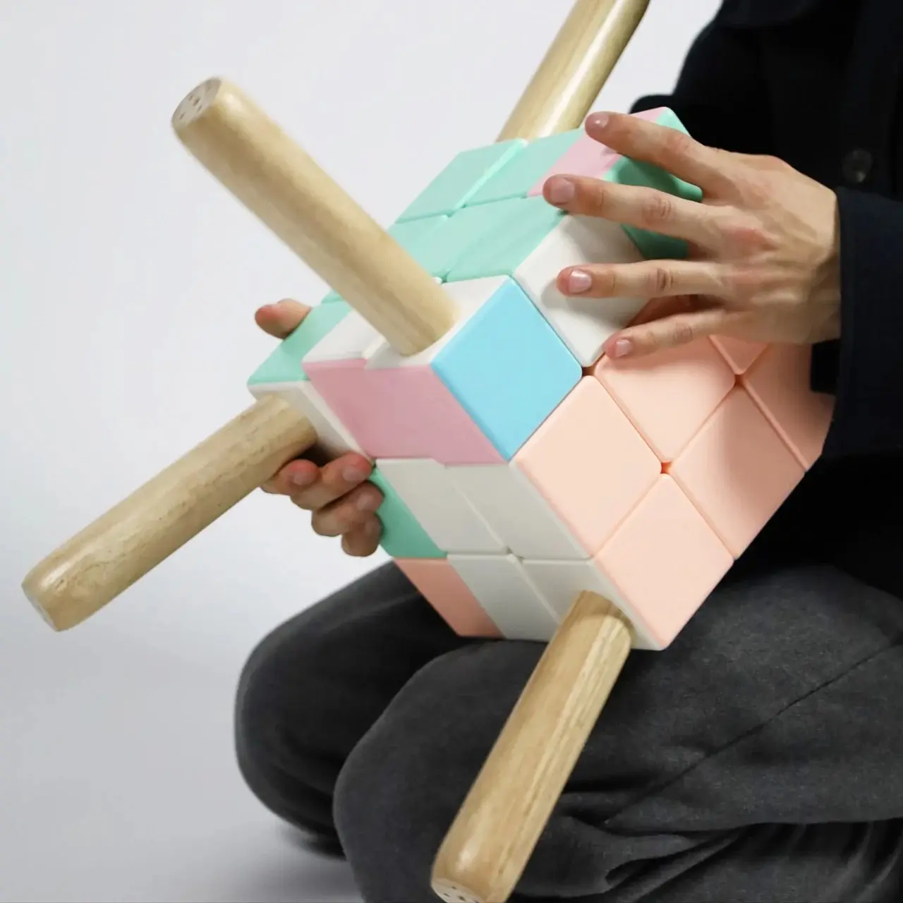 Rubik’s Cube Chair Makes You Work For Your Seat