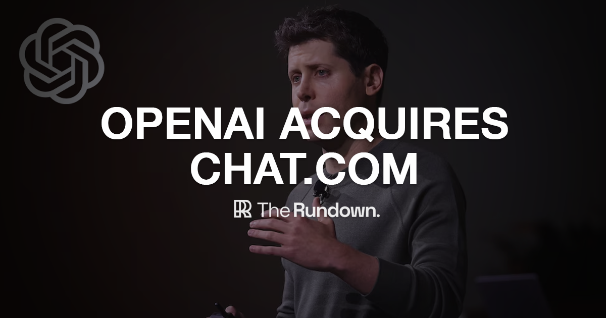 OpenAI acquires $15M+ domain OpenAI acquires $15M+ domain