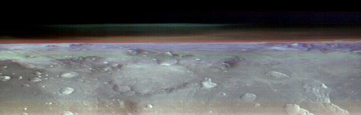 Mars Odyssey looks to the edge