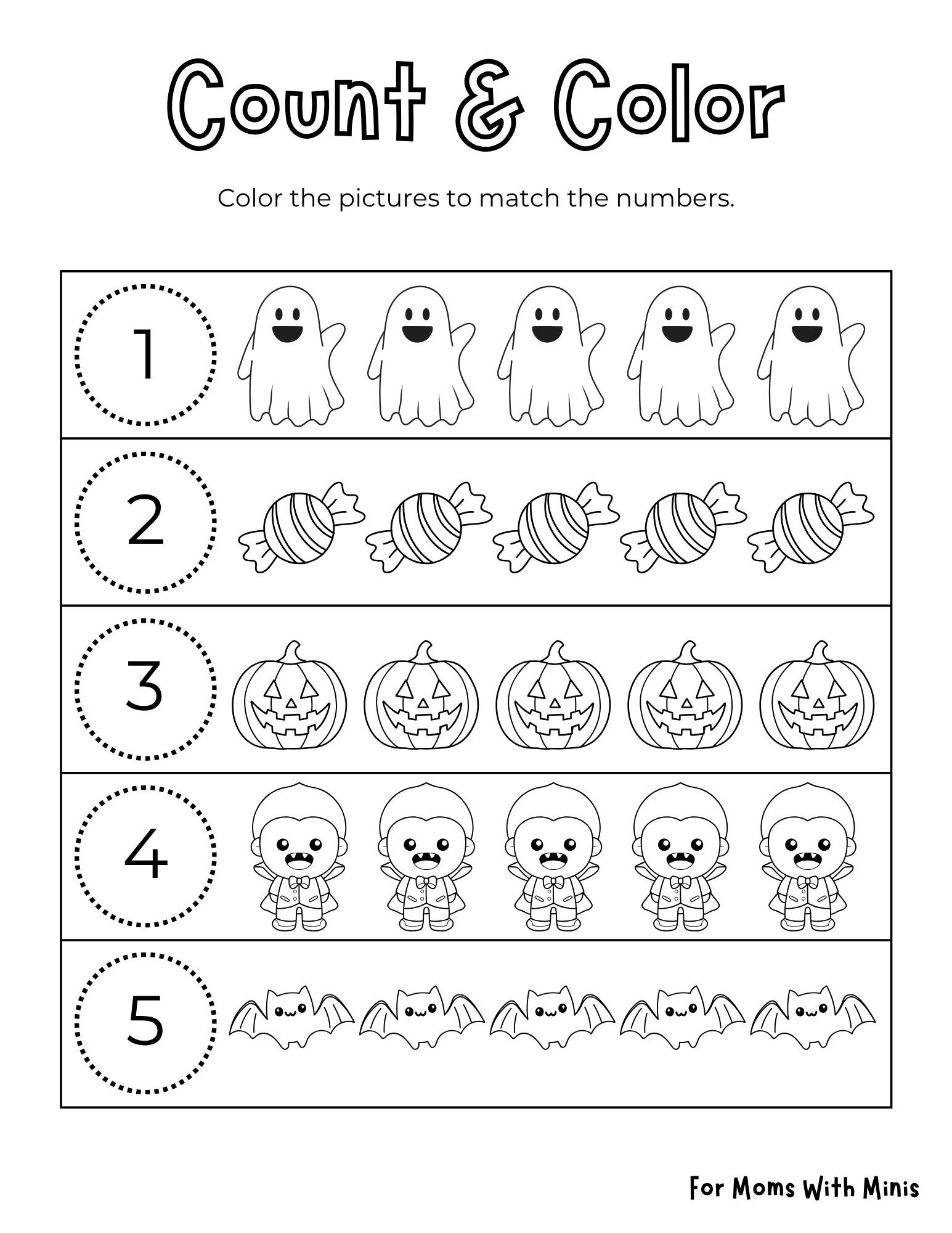 Halloween Count and Color