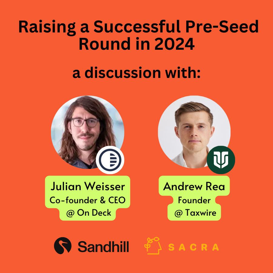 [Live Now] Raising a Successful Pre-Seed Round in 2024
