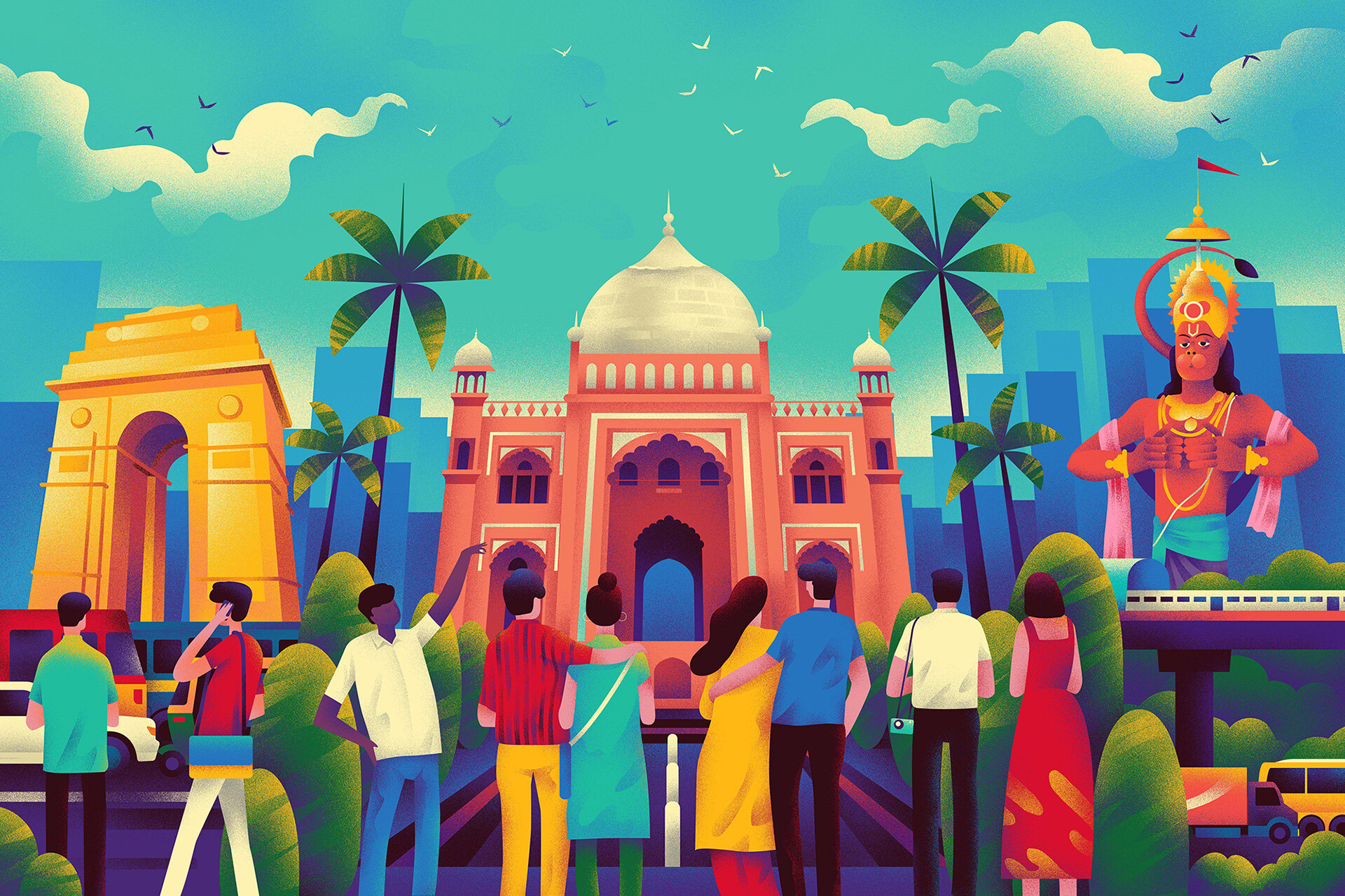 Vivid and Striking Illustrations of Life in India by Muhammed Sajid