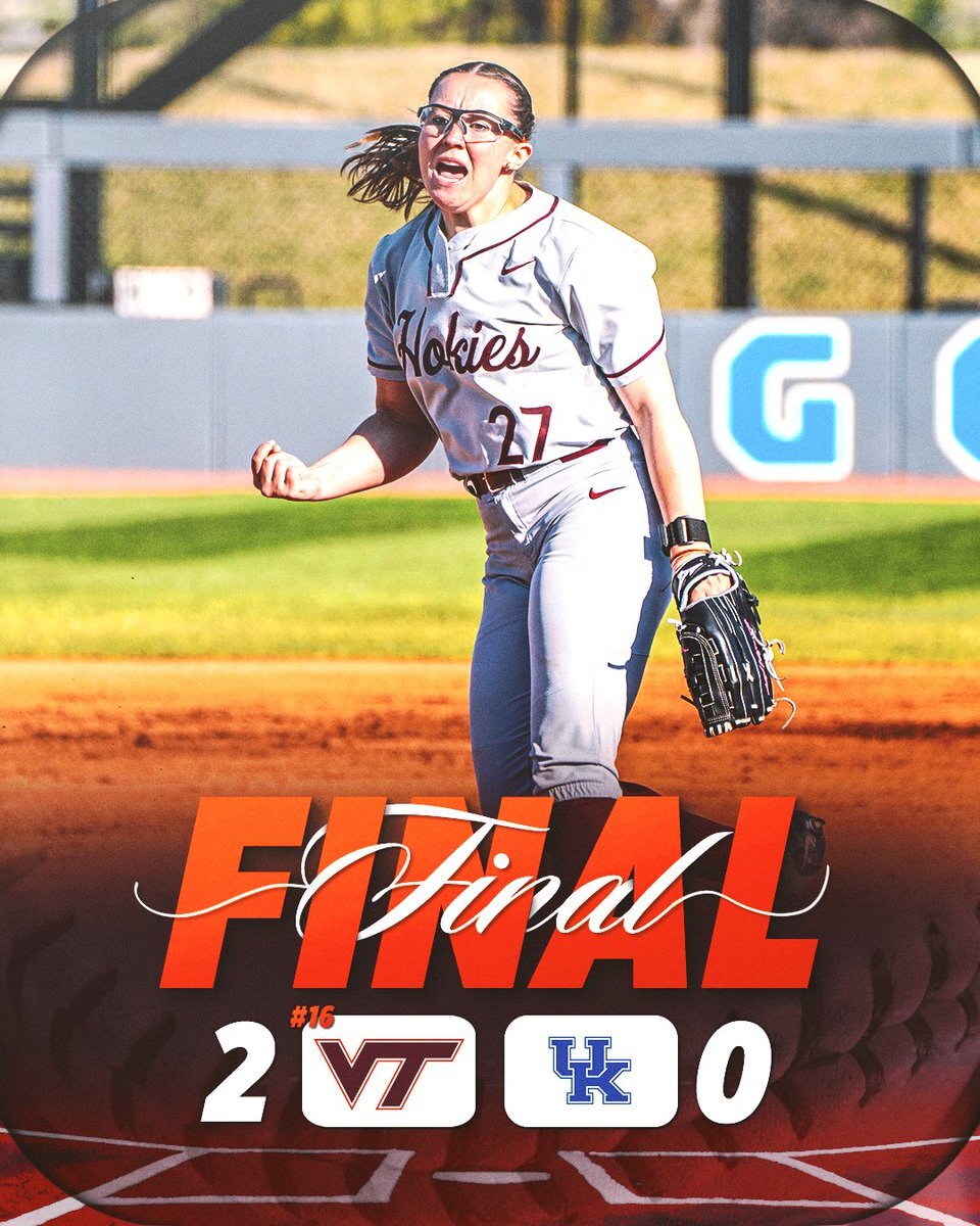 The Virginia Tech Hokies softball team beat Kentucky 2-0.