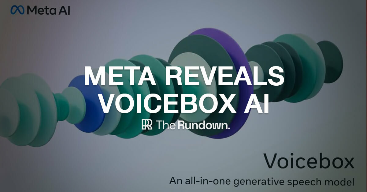 🤖 Meta is revolutionizing speech generation