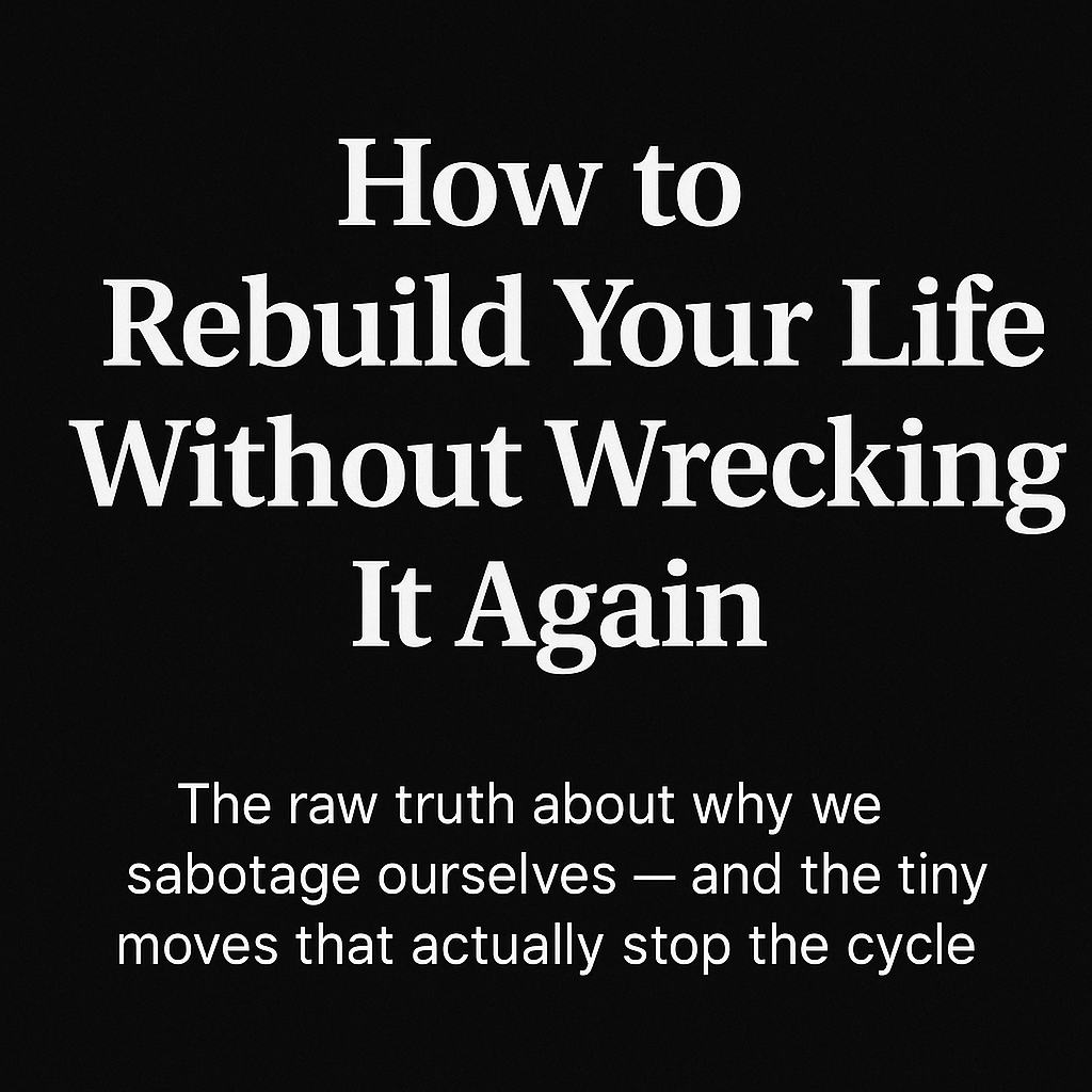 How to Rebuild Your Life Without Wrecking It Again