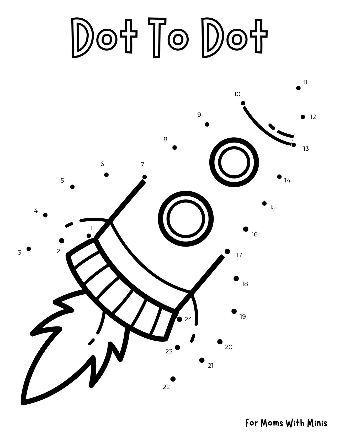 Rocket Ship Dot to Dot