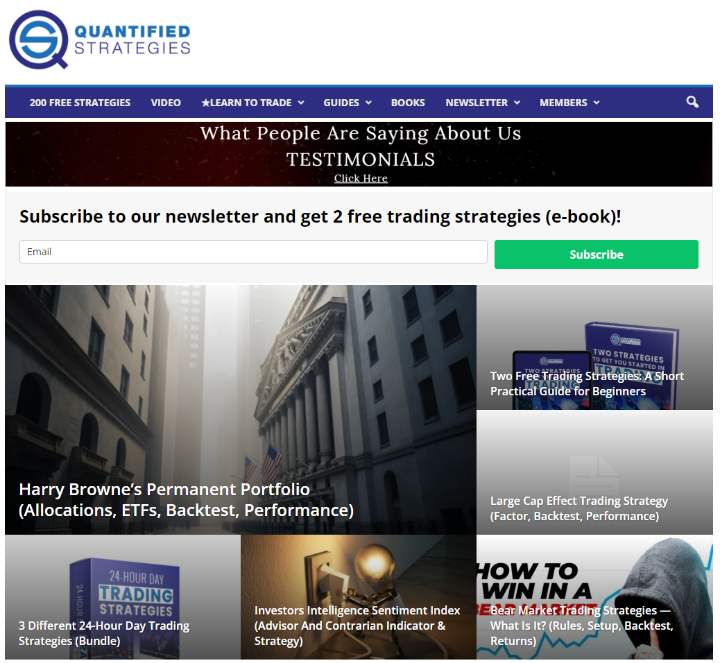 Quantified Strategies - Our Home Page