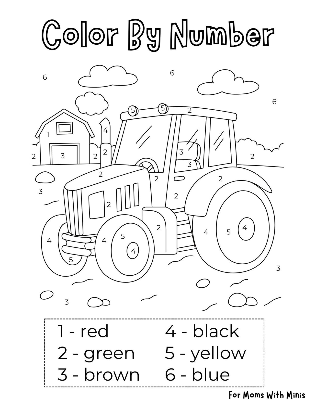 Farm Color By Number