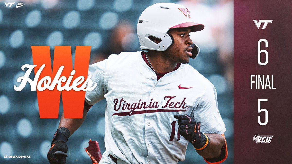 The Virginia Tech Hokies baseball team beat VCU 6-5.