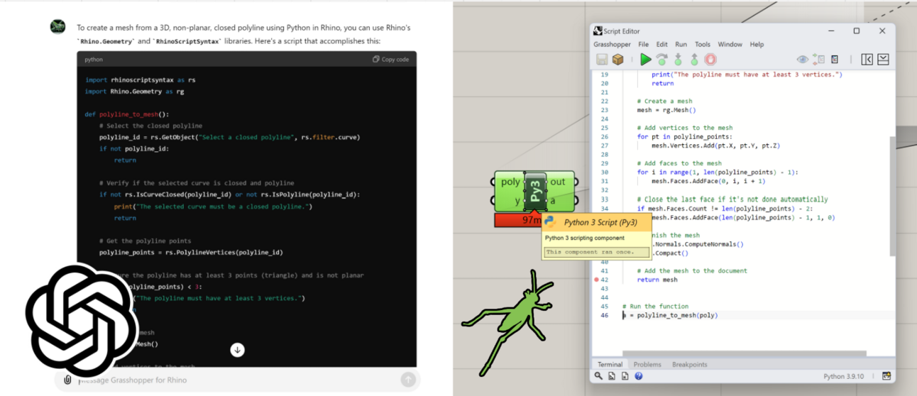 The only useful way to combine AI and Parametric Design