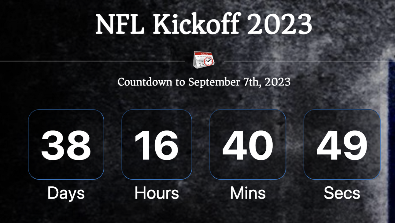 No Sunday plans? Don’t worry football will be here soon enough 🏈