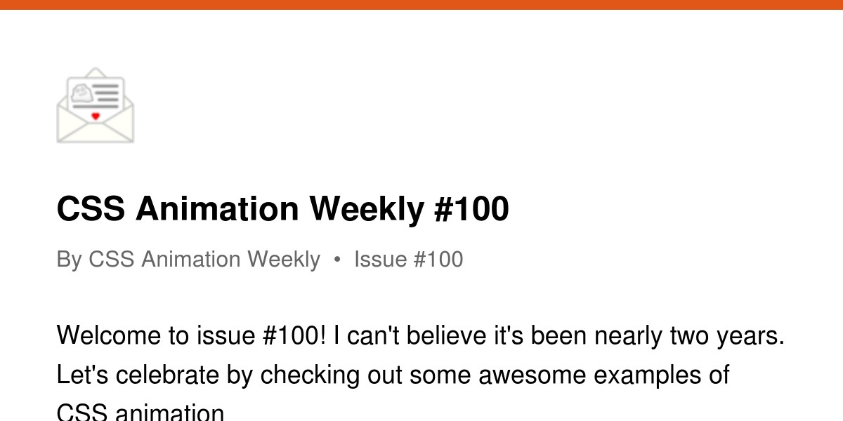 CSS Animation Weekly #100