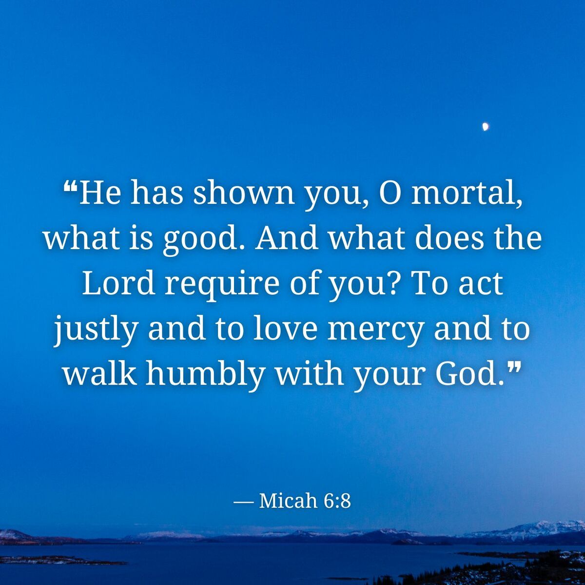 Verse of the Day: Micah 6:8