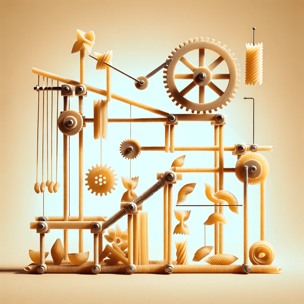 Envisioning Rube Goldberg Machines From Different Materials