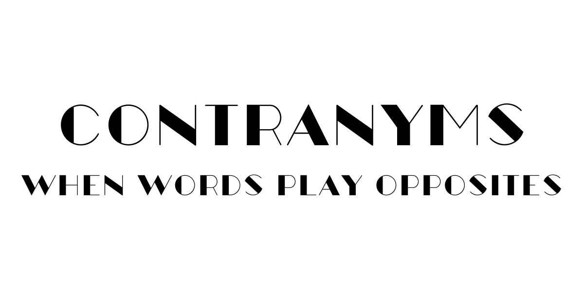Contranyms Word Search Printable