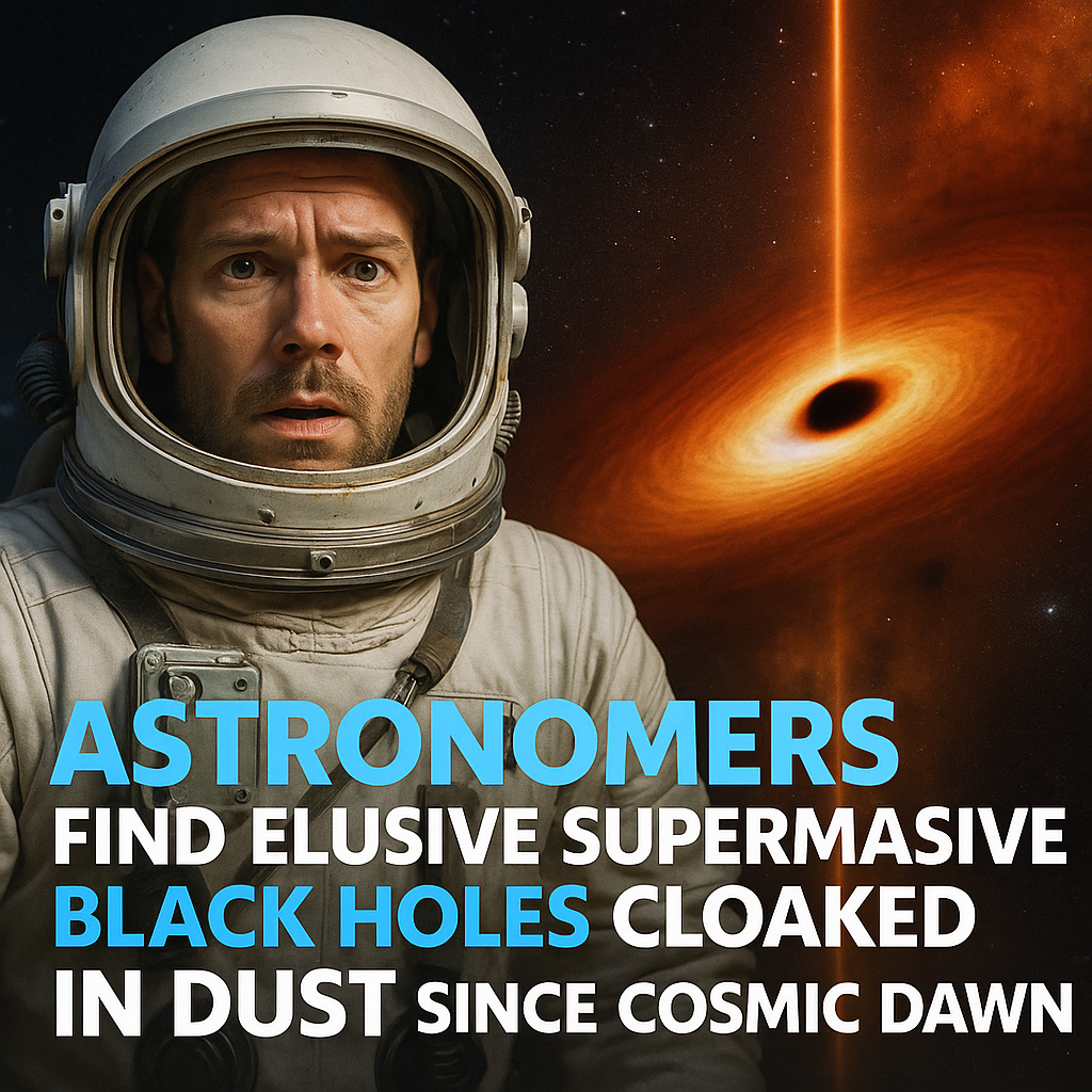 Astronomers find elusive supermassive black holes cloaked in dust since Cosmic Dawn