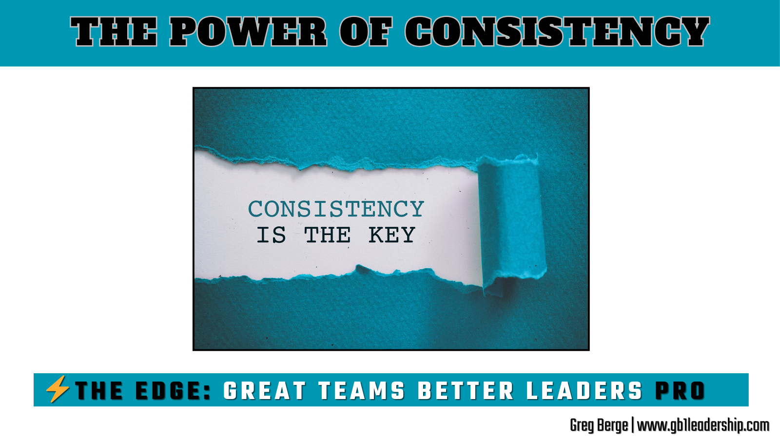 ⚡️ The EDGE: The Power of Consistency