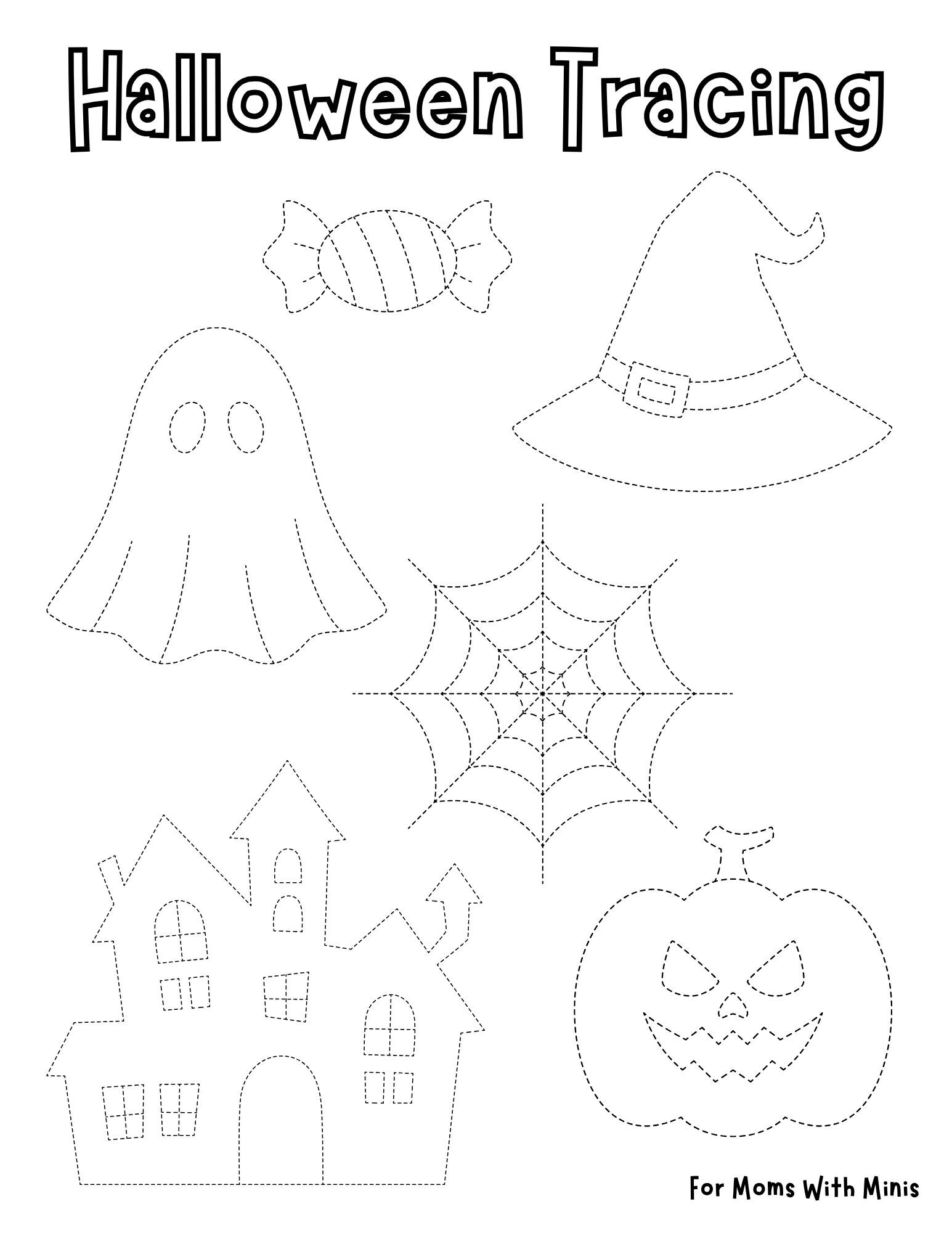 Halloween Tracing Worksheet