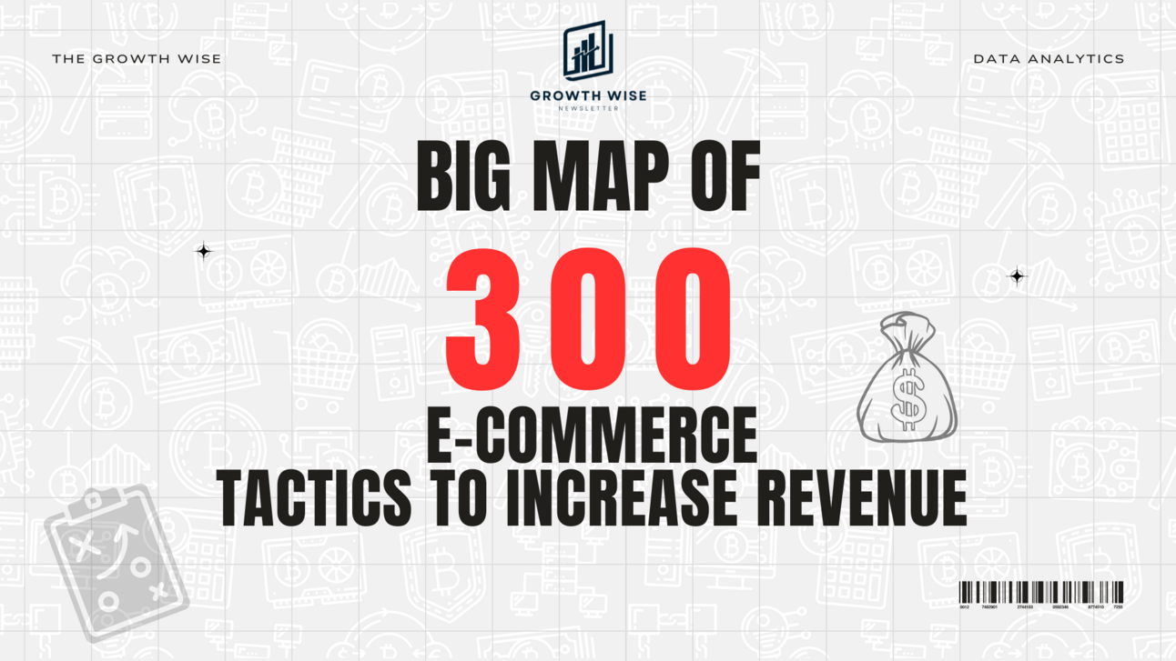 Big Map of 300 E-commerce tactics to Increase Revenue