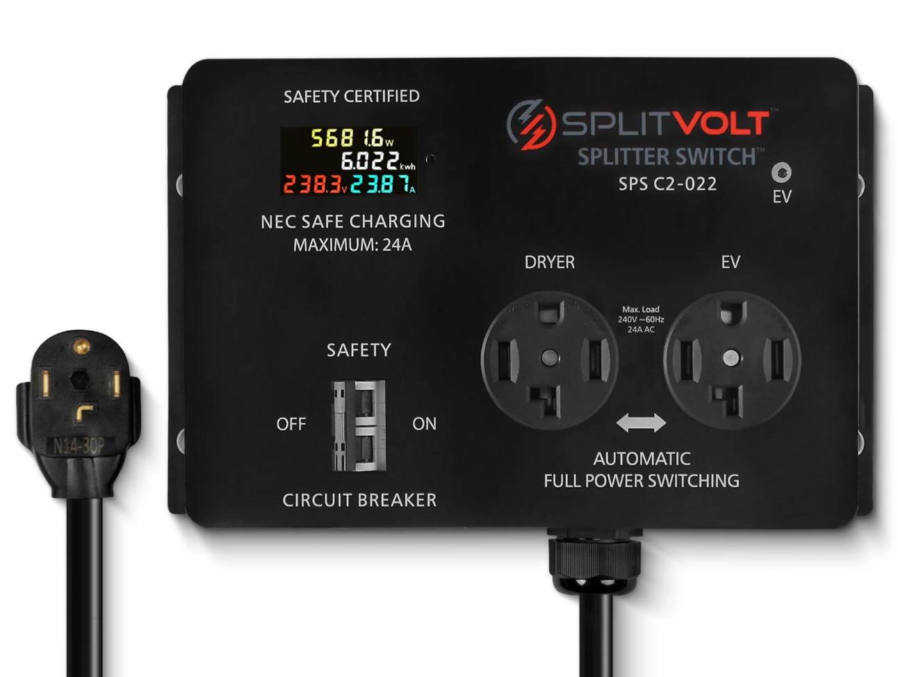 Splitvolt’s new Splitter SwitchTM allows EV chargers to use existing 30 amp dryer circuits ...