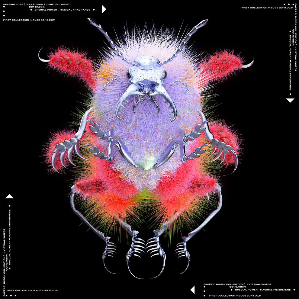 Jappari Bugs, a Series of Maximalist Insects