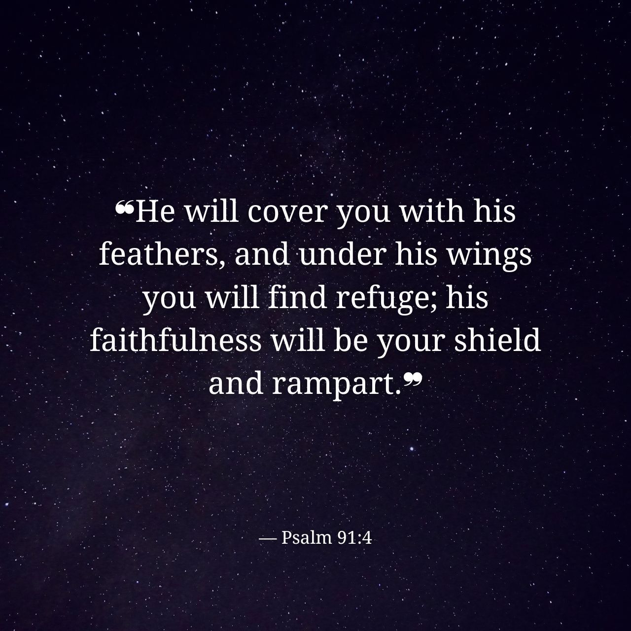 Verse of the Day: Psalm 91:4