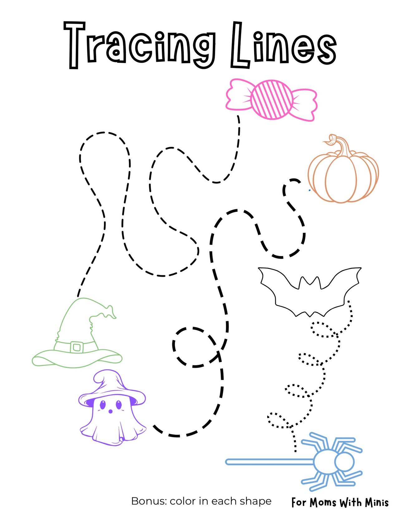 Halloween Tracing Lines Activity