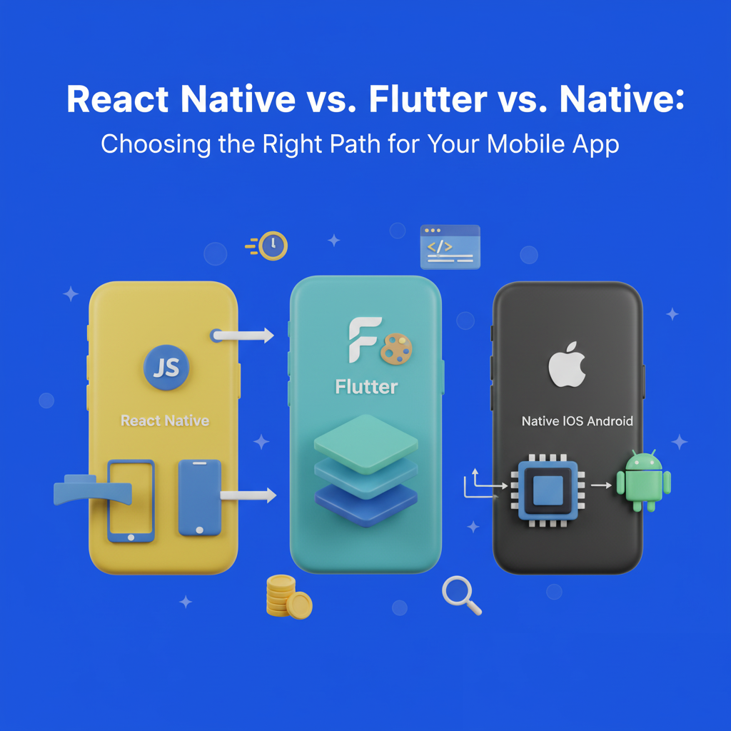 React Native vs. Flutter vs. Native: Choosing the Right Path for Your Mobile App