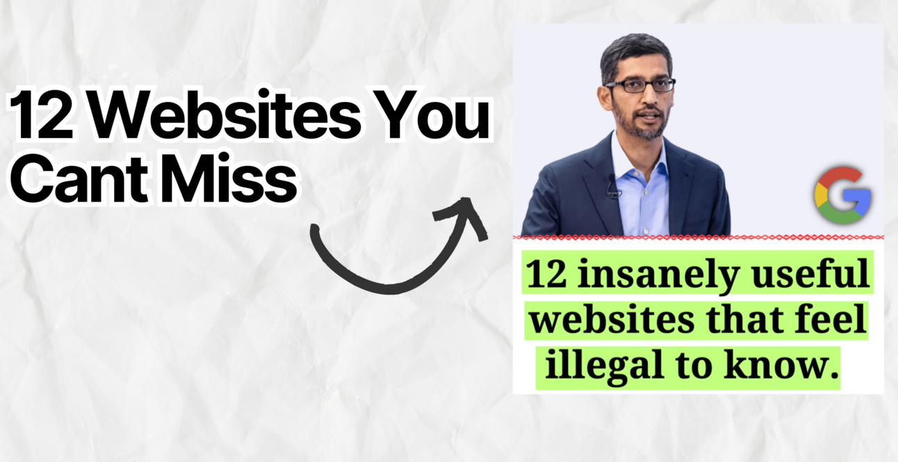🎯 12 Secret Websites You Can't Miss To Know