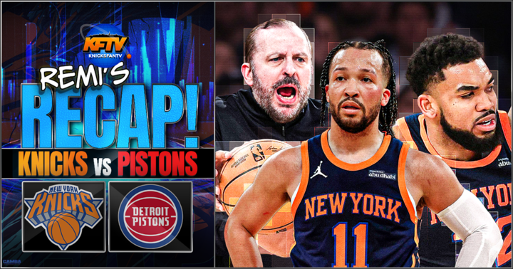 New York Knicks lose to the Detroit Pistons 100-94, series tied 1-1 ...