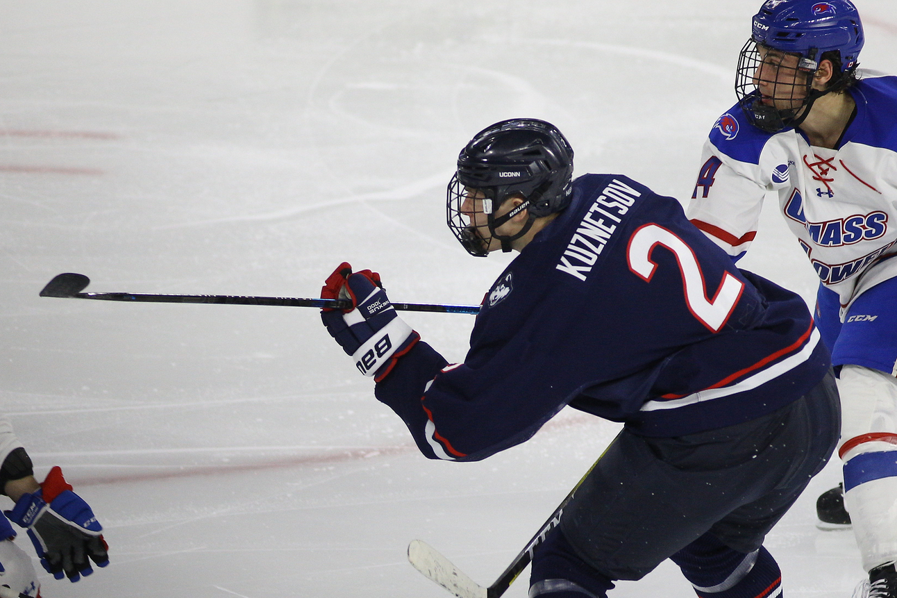 UConn's Yan Kuznetsov makes NHL debut with Calgary Flames