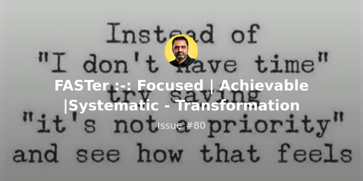 FASTer - Issue #80 FASTer - Issue #80