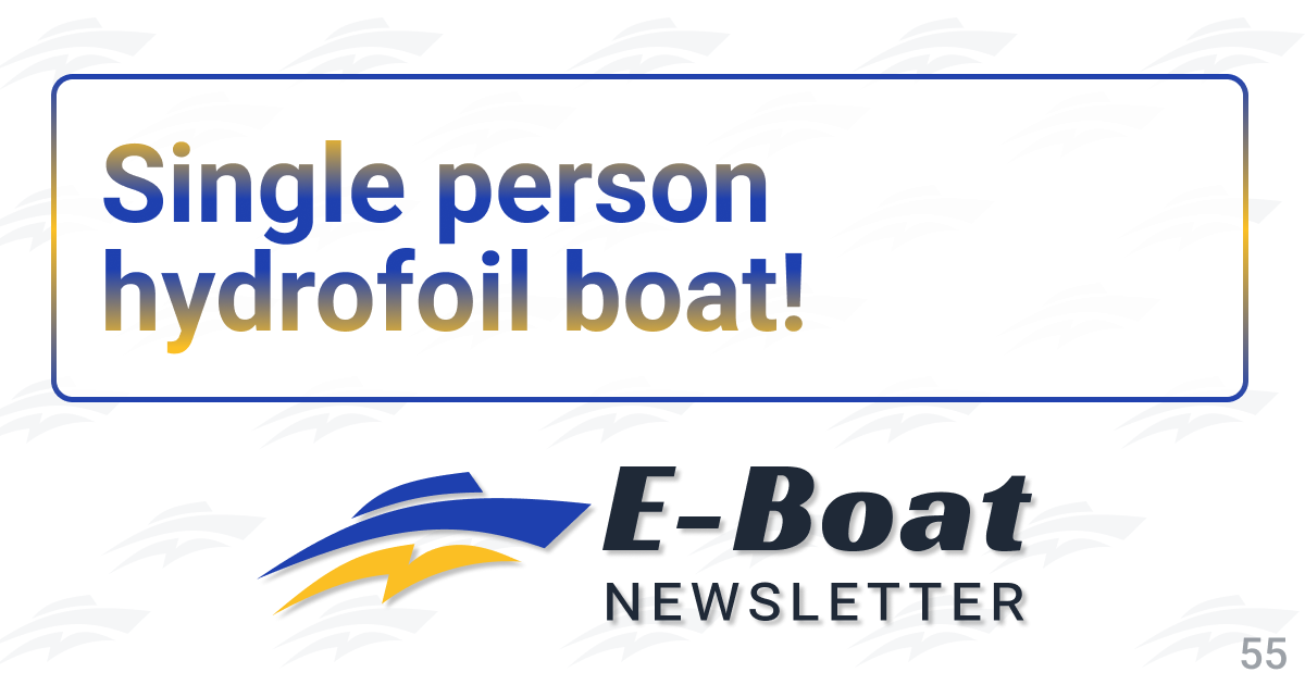 Single-person hydrofoil boat!