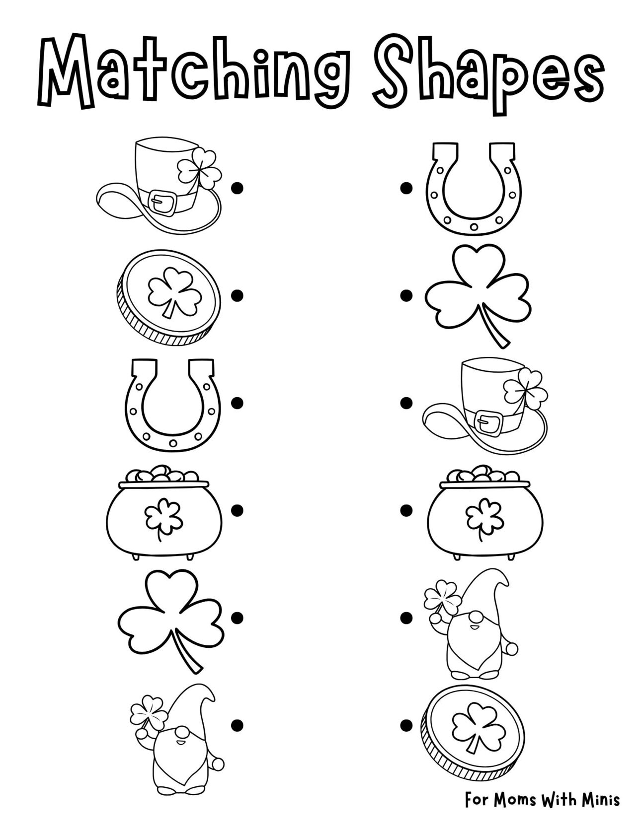 St. Patrick's Day Matching Shapes