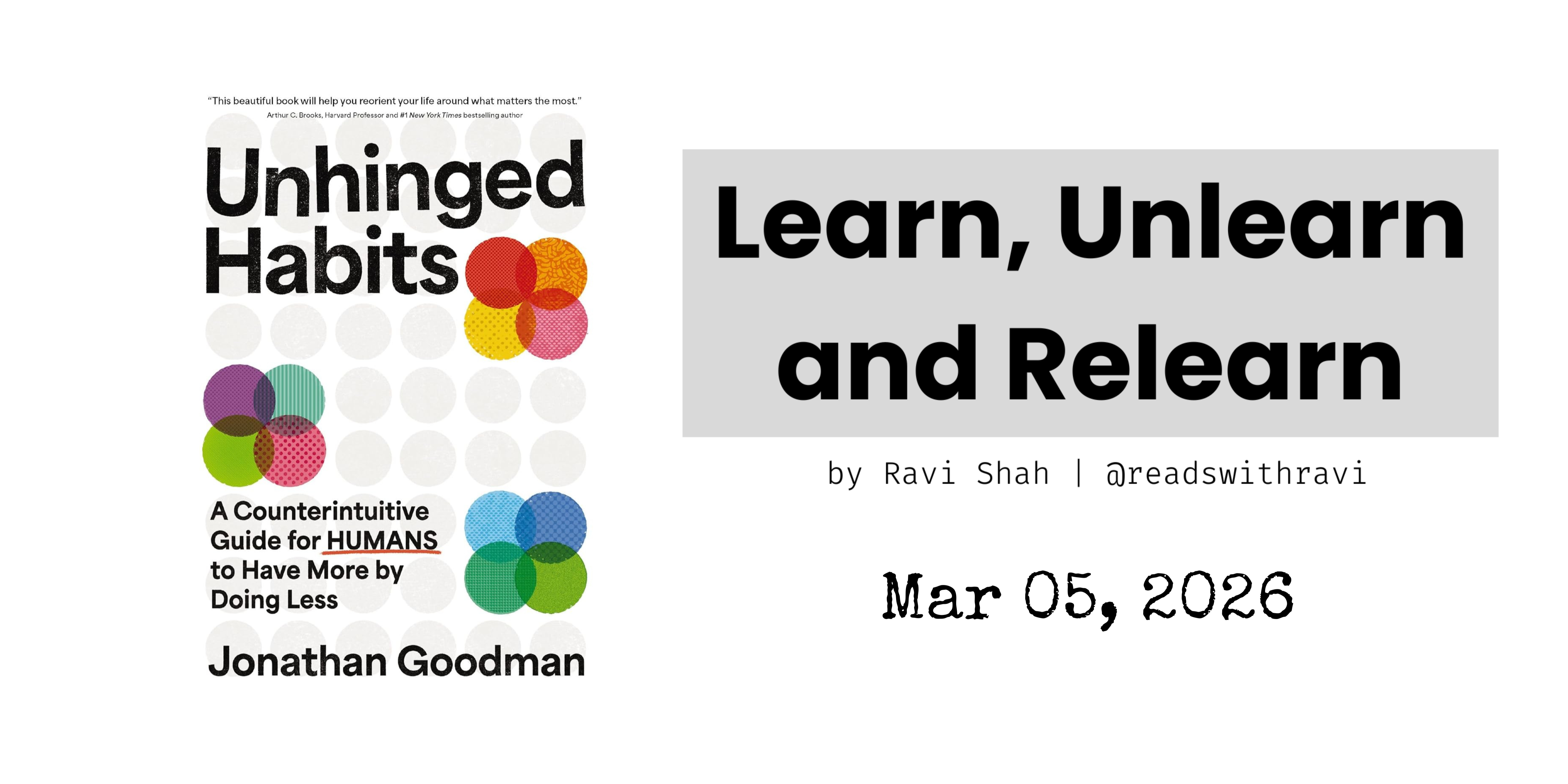 Unhinged Habits, the craftsman spirit and learning.