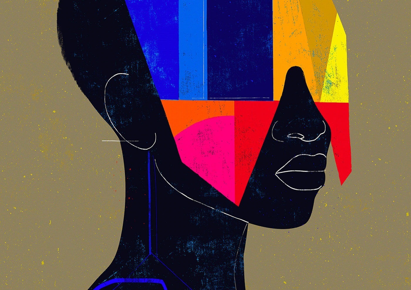 Luciano Cian’s Expressive Colorblock Portraits