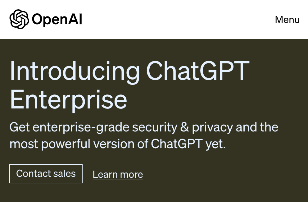 ChatGPT Enterprise is here
