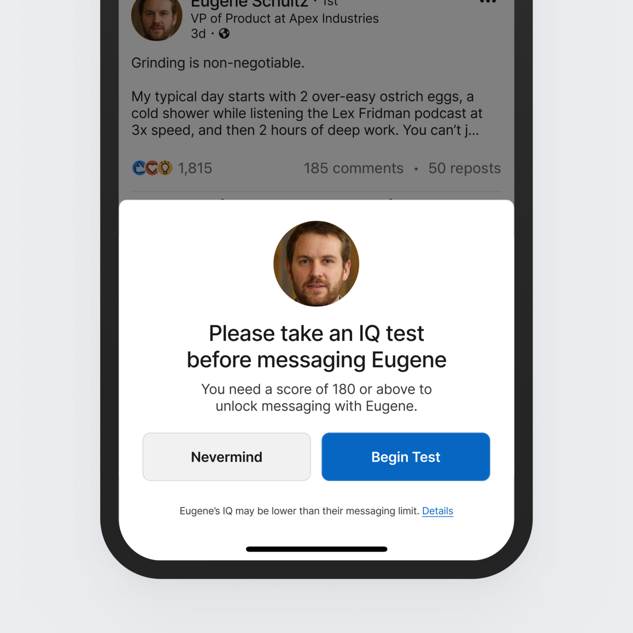 LinkedIn Messaging IQ Limit