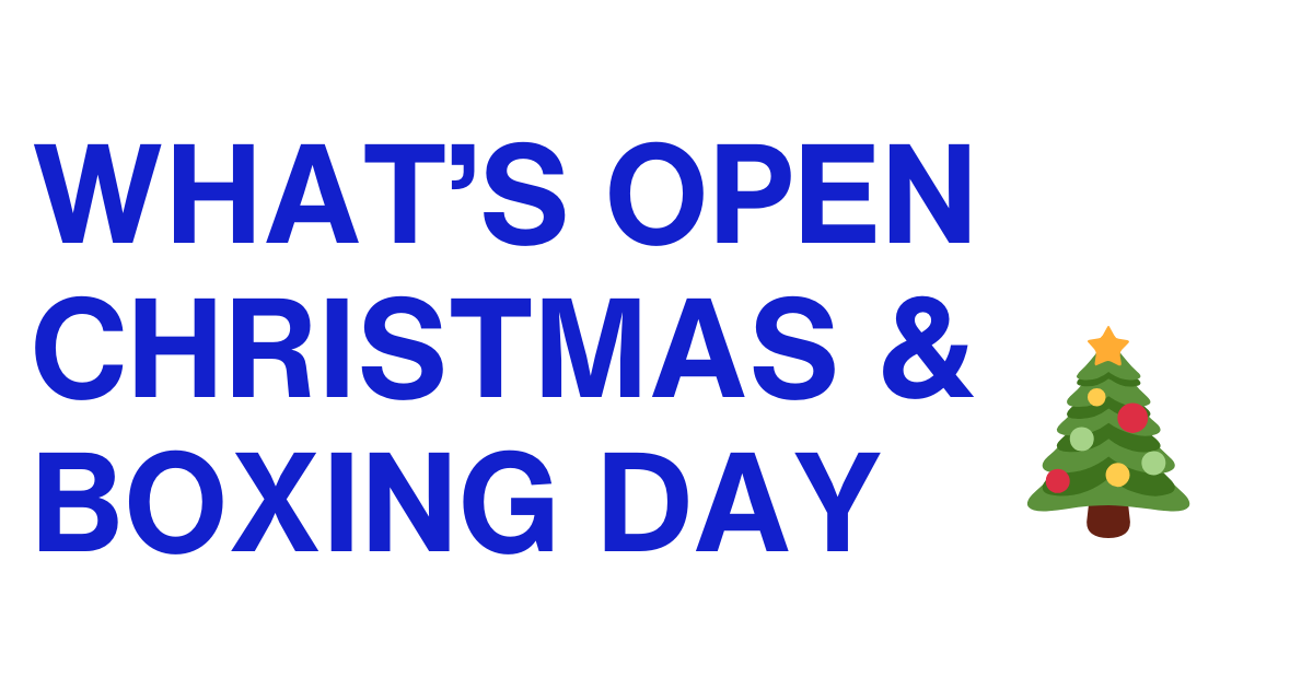 What’s Open for Christmas/Boxing Day