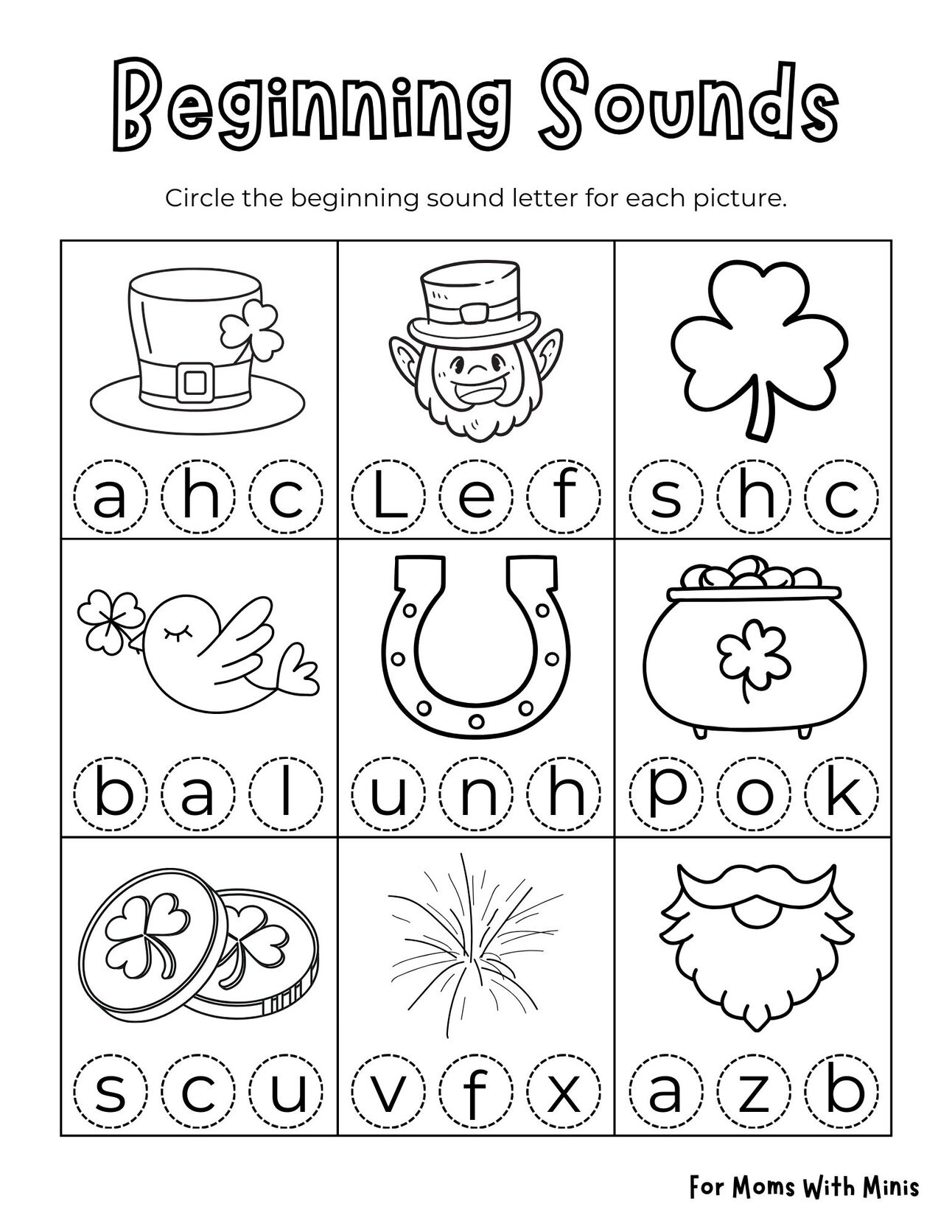 St. Pattys Day Beginning Sounds