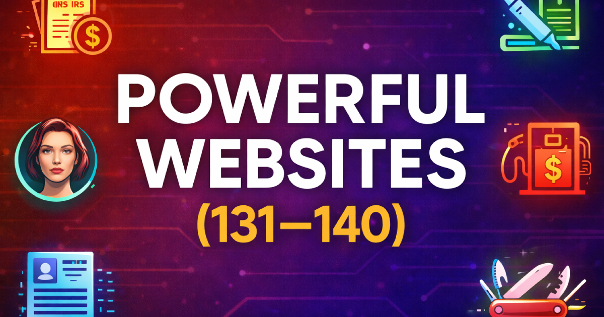 10 Mind-Blowing Websites That Are Pure Digital Gold (131-140)