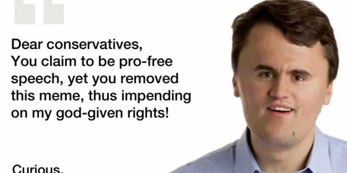 Is Charlie Kirk's face normal, shrunken, or enlarged?