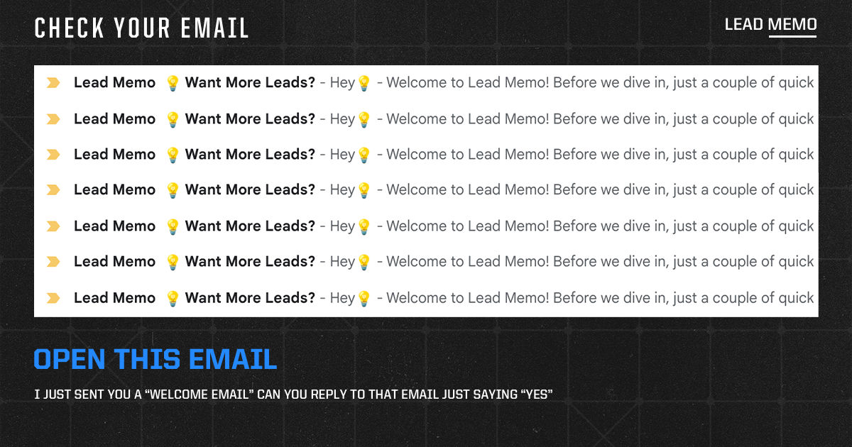 💡 Welcome to Lead Memo