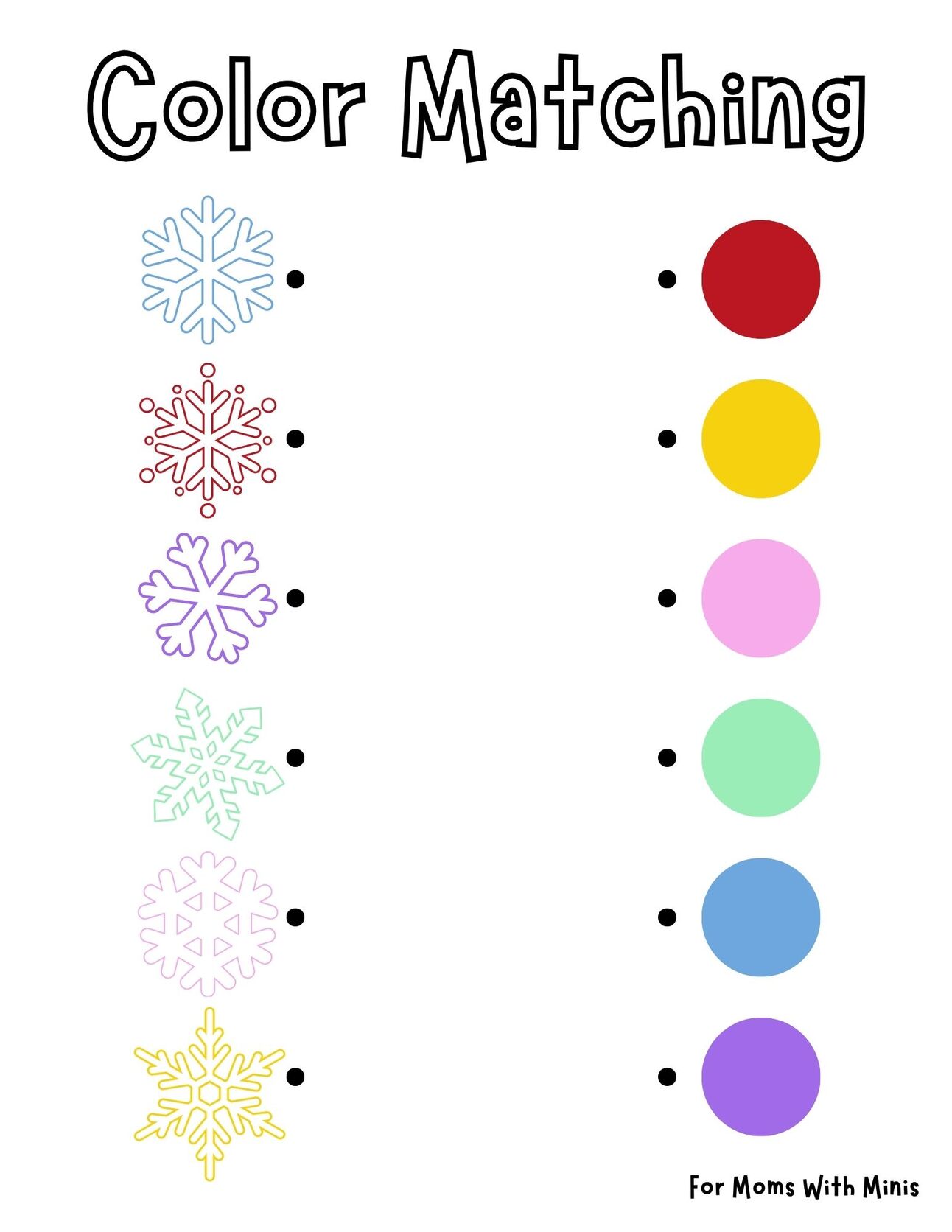 ️ Snowflake Color Matching