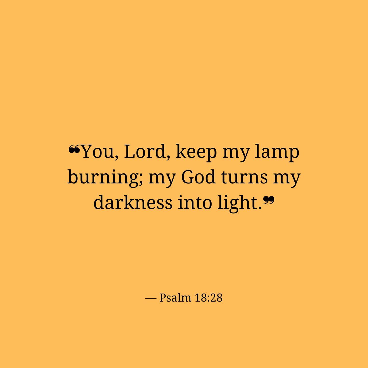 Verse of the Day: Psalm 18:28