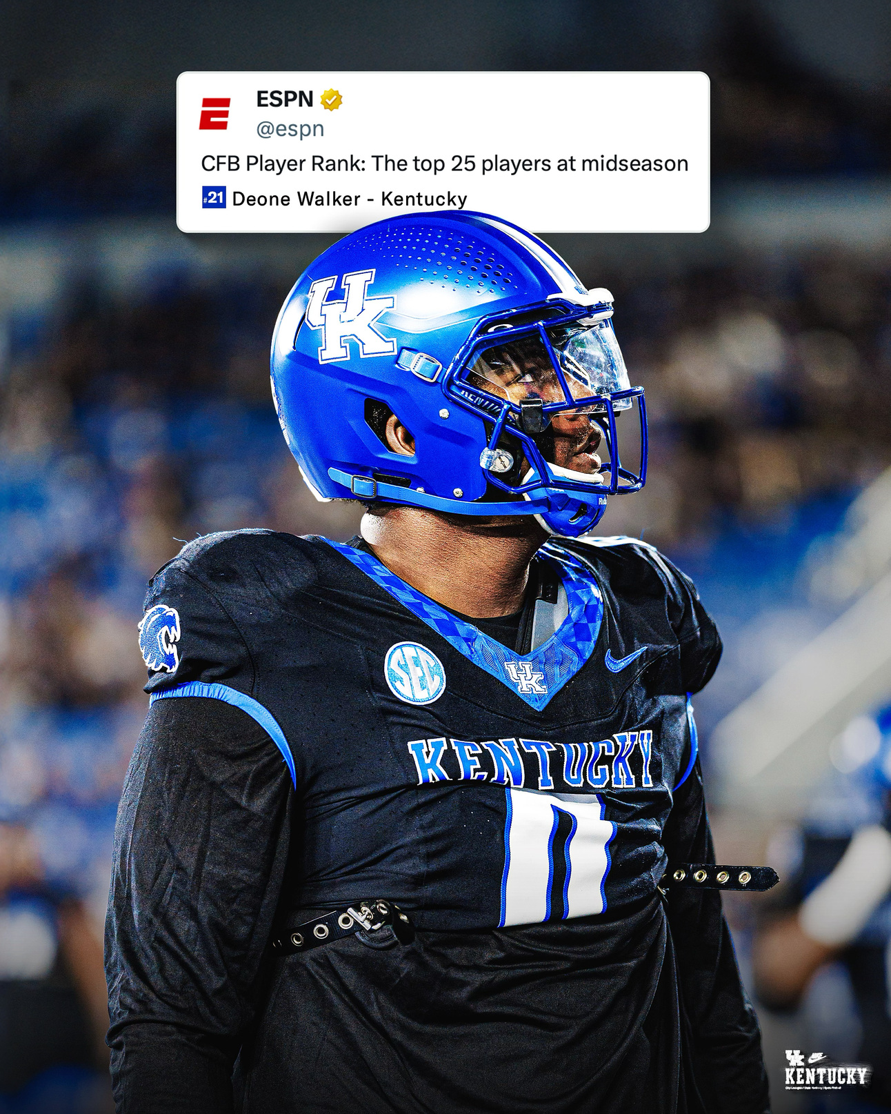 Big Blue Brew 10/18: Deone Walker Ranked No. 21